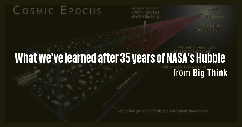 What we've learned after 35 years of NASA's Hubble - Briefly