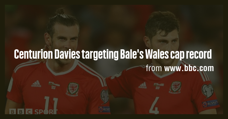Centurion Davies targeting Bale's Wales cap record - Briefly