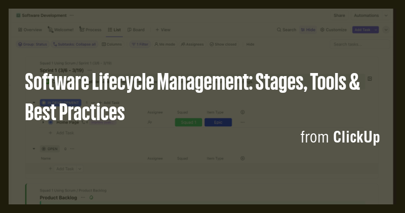 Software Lifecycle Management: Stages, Tools & Best Practices - Briefly