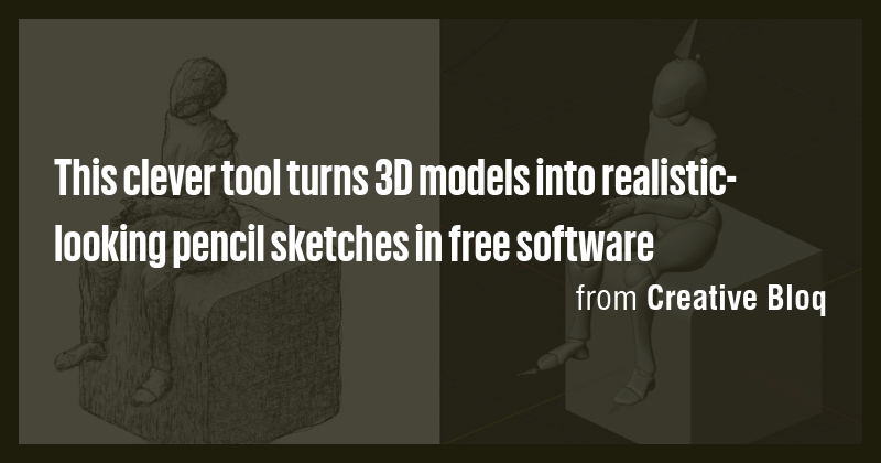This clever tool turns 3D models into realistic-looking pencil sketches ...