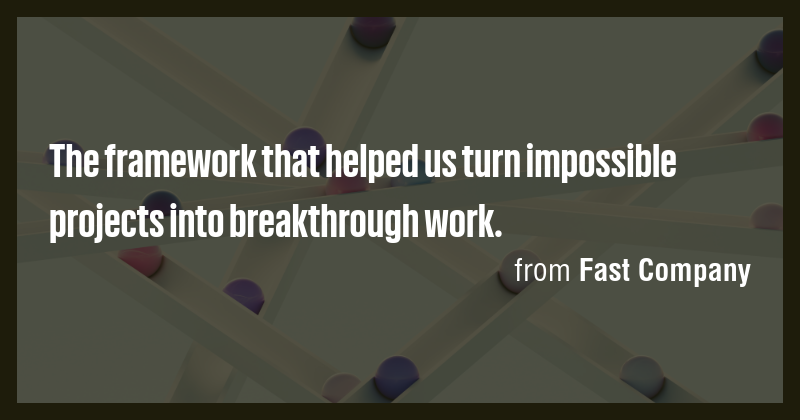 The framework that helped us turn impossible projects into breakthrough ...
