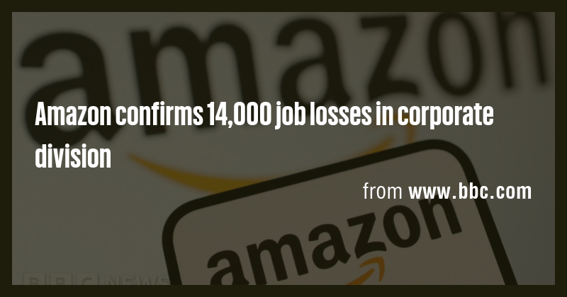 Amazon confirms 14,000 job losses in corporate division - Briefly