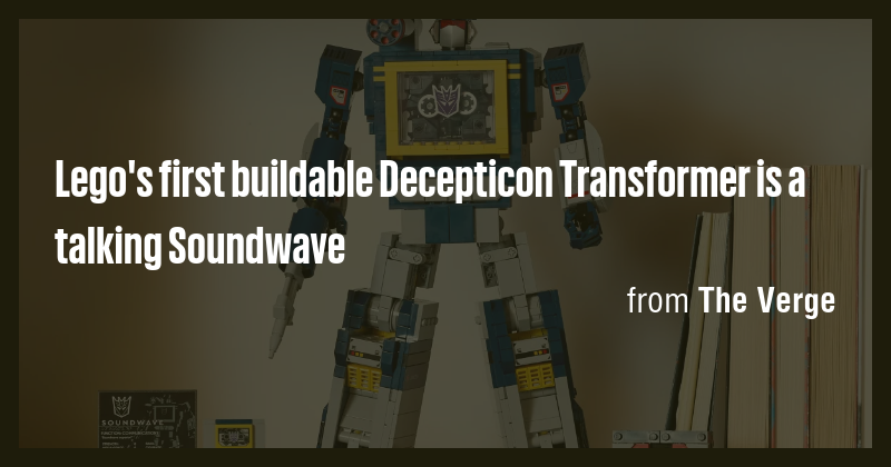 Lego's first buildable Decepticon Transformer is a talking Soundwave ...
