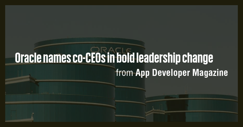 Oracle names co-CEOs in bold leadership change - Briefly