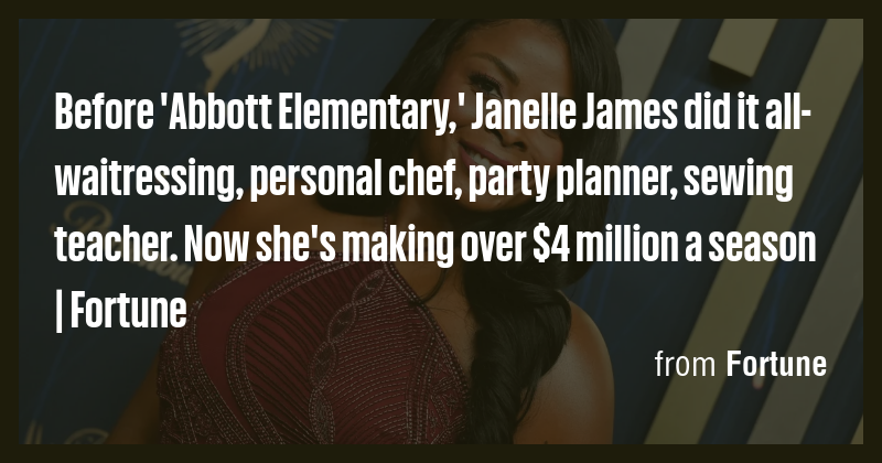 Before 'Abbott Elementary,' Janelle James did it all-waitressing ...