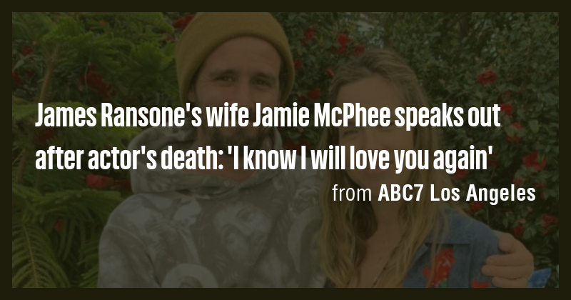 James Ransone's wife Jamie McPhee speaks out after actor's death: 'I ...