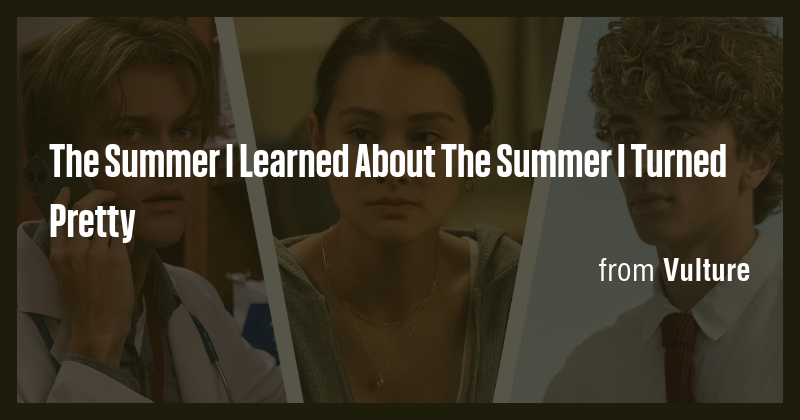 The Summer I Learned About The Summer I Turned Pretty - Briefly