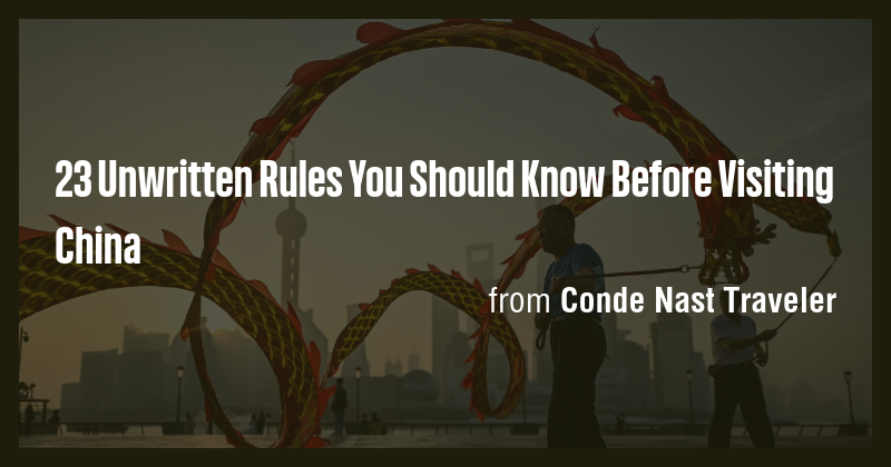 23 Unwritten Rules You Should Know Before Visiting China - Briefly