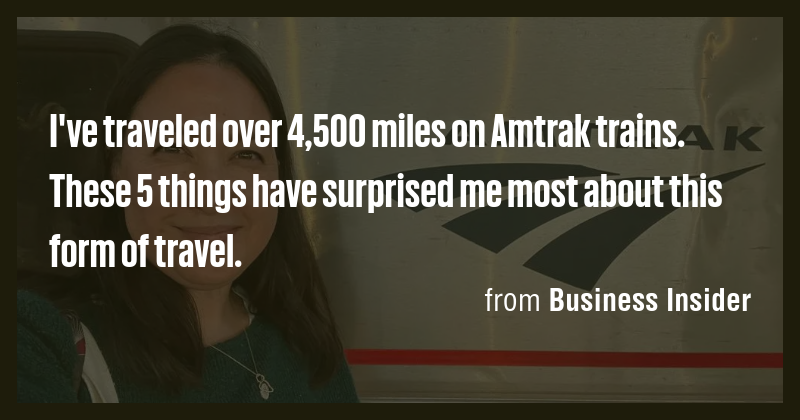 I've traveled over 4,500 miles on Amtrak trains. These 5 things have ...