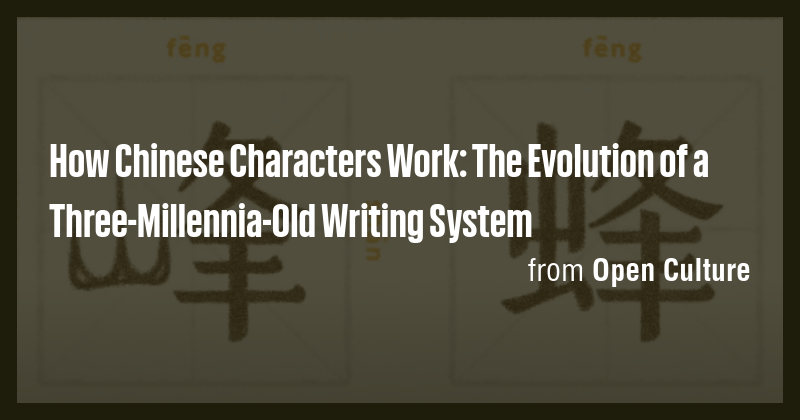 How Chinese Characters Work: The Evolution of a Three-Millennia-Old ...