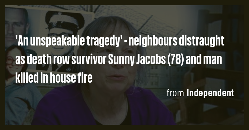 'An unspeakable tragedy' - neighbours distraught as death row survivor ...