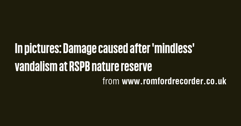 In pictures: Damage caused after 'mindless' vandalism at RSPB nature ...