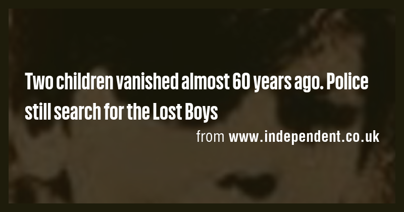 Two children vanished almost 60 years ago. Police still search for the ...