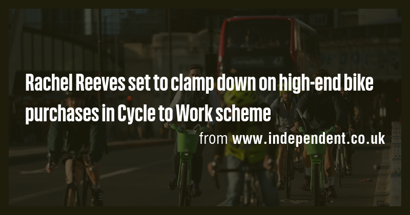 Rachel Reeves set to clamp down on high-end bike purchases in Cycle to ...