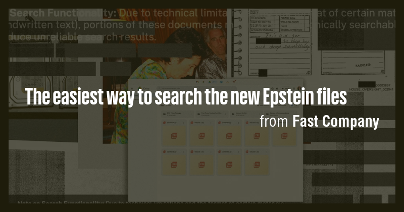The easiest way to search the new Epstein files - Briefly