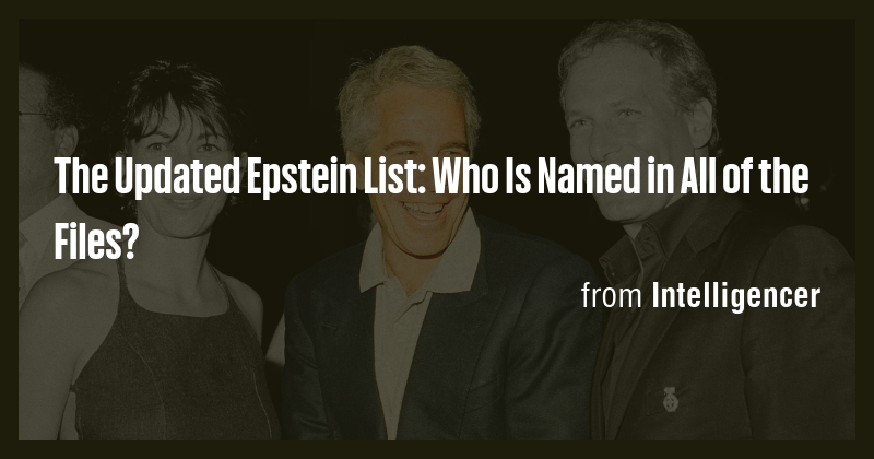 The Updated Epstein List: Who Is Named in All of the Files? - Briefly