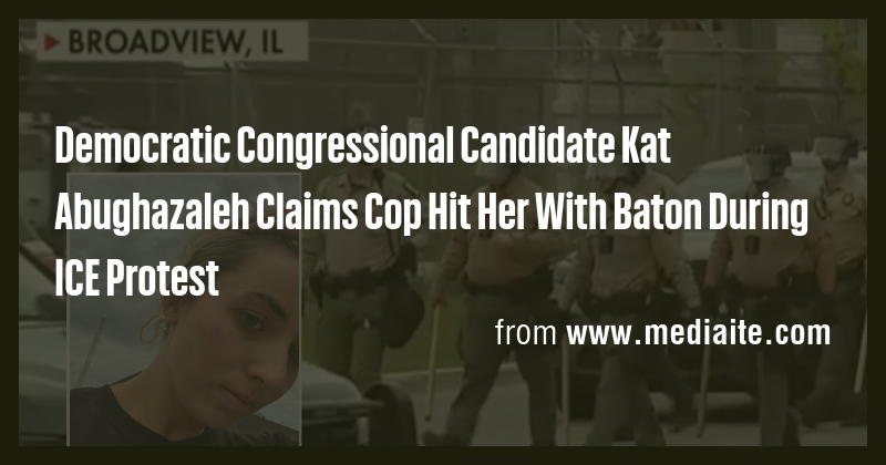 Democratic Congressional Candidate Kat Abughazaleh Claims Cop Hit Her ...