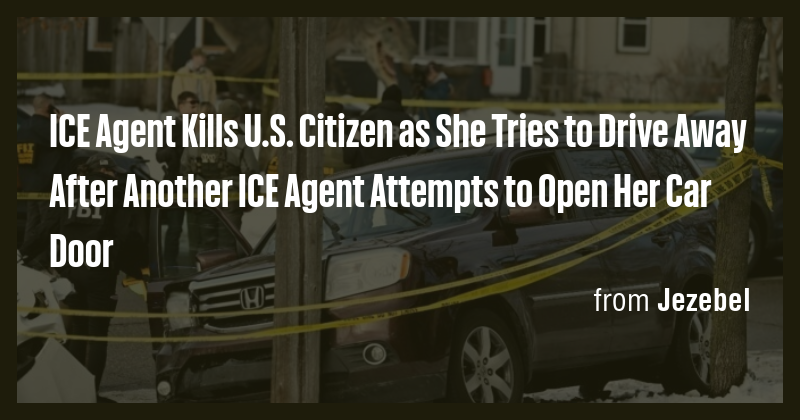 ICE Agent Kills U.S. Citizen as She Tries to Drive Away After Another ...