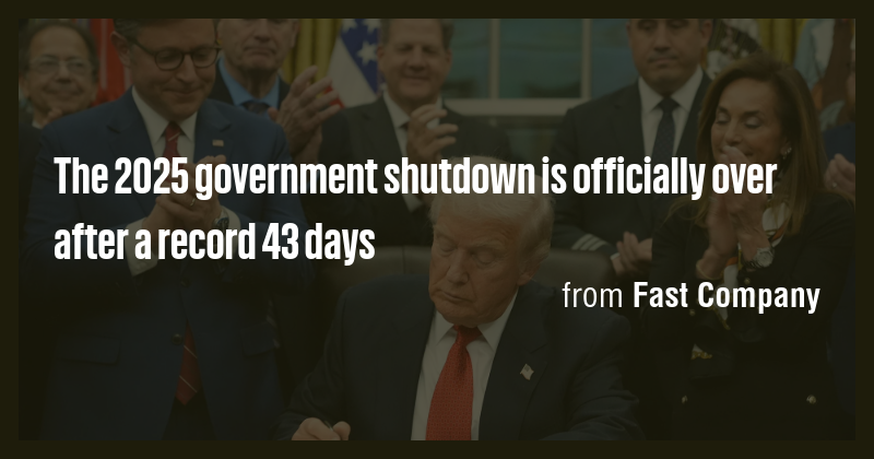 The 2025 government shutdown is officially over after a record 43 days ...