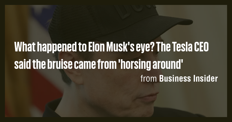What happened to Elon Musk's eye? The Tesla CEO said the bruise came ...