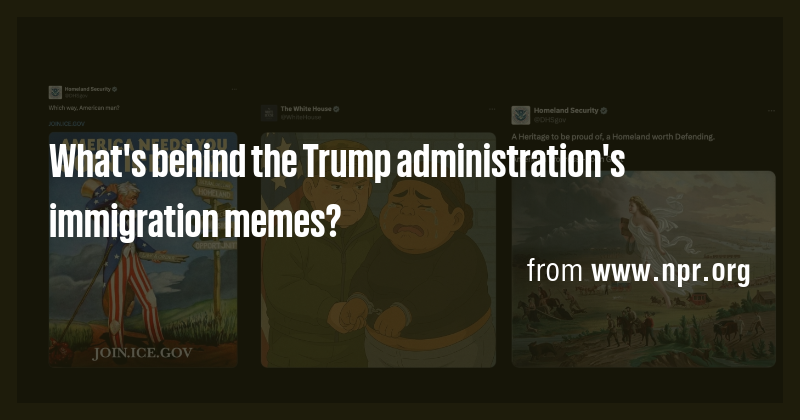 What's behind the Trump administration's immigration memes? - Briefly