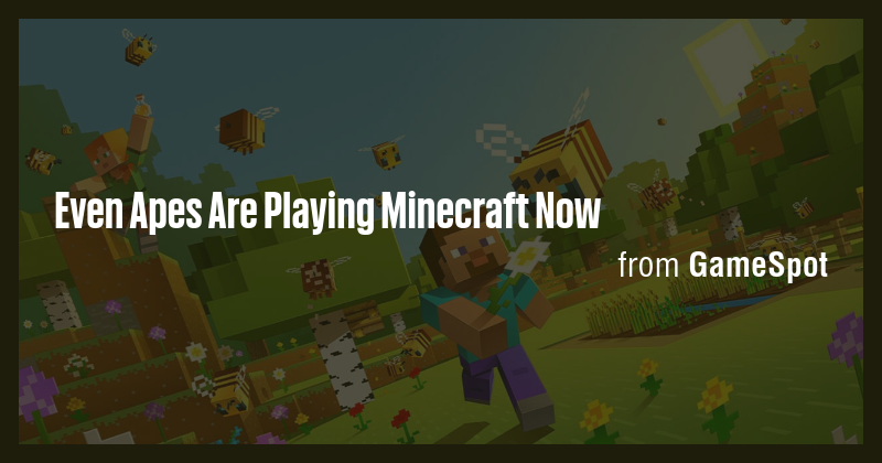 Even Apes Are Playing Minecraft Now - Briefly