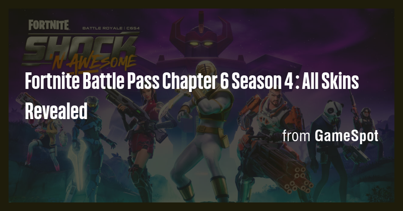 Fortnite Battle Pass Chapter 6 Season 4 : All Skins Revealed - Briefly