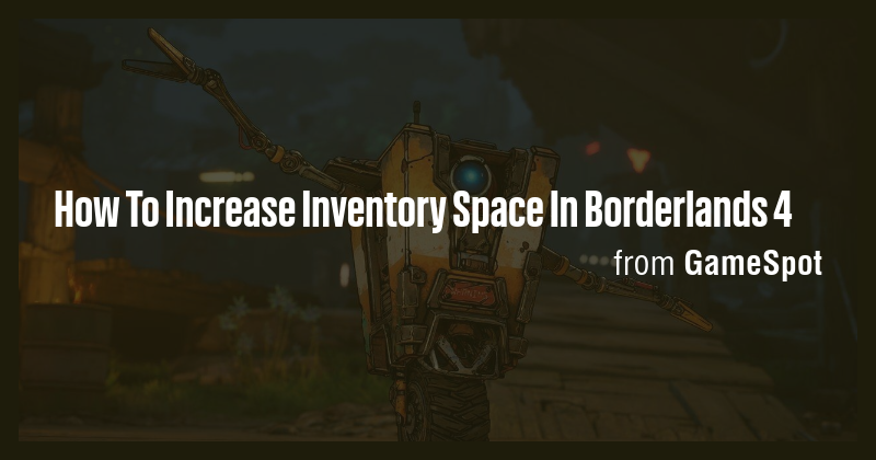 How To Increase Inventory Space In Borderlands 4 - Briefly