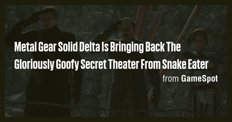 Metal Gear Solid Delta Is Bringing Back The Gloriously Goofy Secret ...
