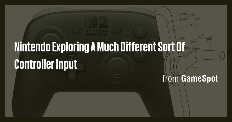 Nintendo Exploring A Much Different Sort Of Controller Input - Briefly