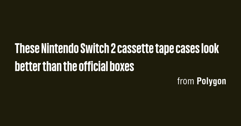 These Nintendo Switch 2 cassette tape cases look better than the ...