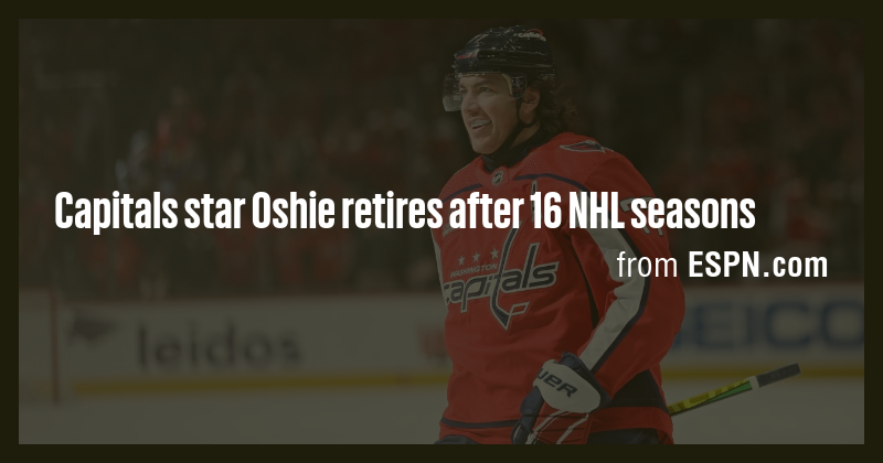 Capitals star Oshie retires after 16 NHL seasons - Briefly