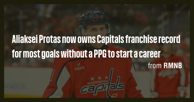 Aliaksei Protas now owns Capitals franchise record for most goals ...