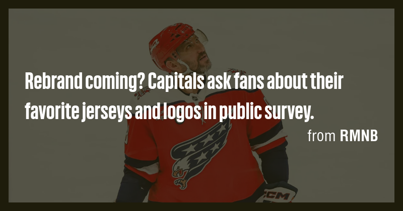Rebrand coming? Capitals ask fans about their favorite jerseys and ...