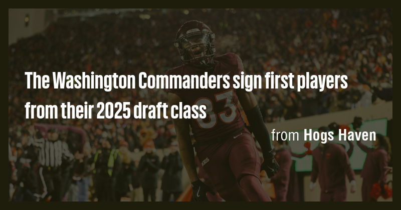 The Washington Commanders sign first players from their 2025 draft ...