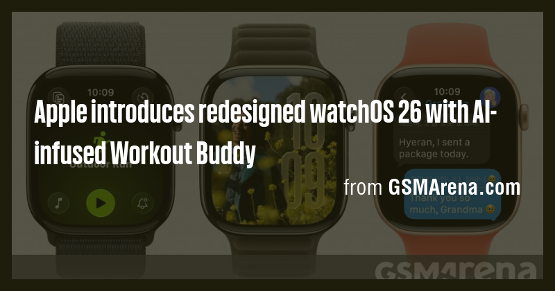Apple introduces redesigned watchOS 26 with AI-infused Workout Buddy ...