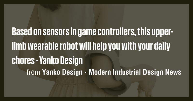 Based on sensors in game controllers, this upper-limb wearable robot ...