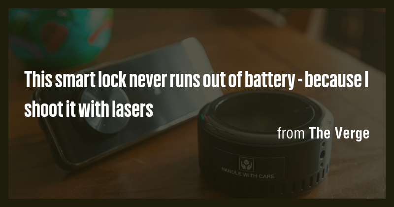 This smart lock never runs out of battery - because I shoot it with ...
