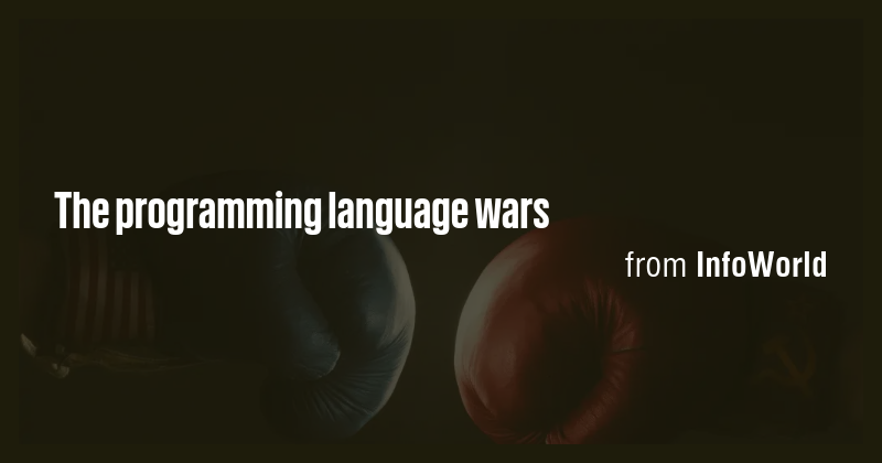 The Programming Language Wars Briefly