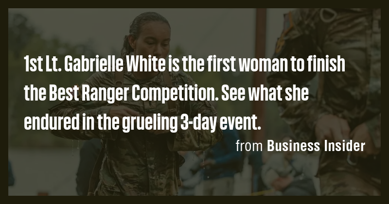 1st Lt. Gabrielle White is the first woman to finish the Best Ranger ...