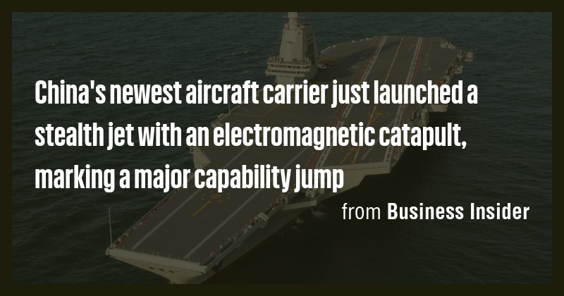 China's newest aircraft carrier just launched a stealth jet with an ...
