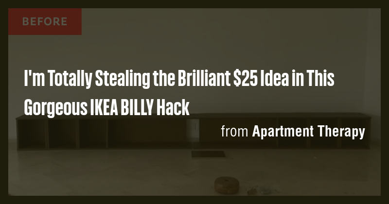 I'm Totally Stealing the Brilliant $25 Idea in This Gorgeous IKEA BILLY ...