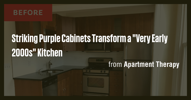 Striking Purple Cabinets Transform a "Very Early 2000s" Kitchen - Briefly