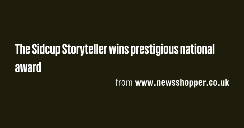 The Sidcup Storyteller wins prestigious national award - Briefly
